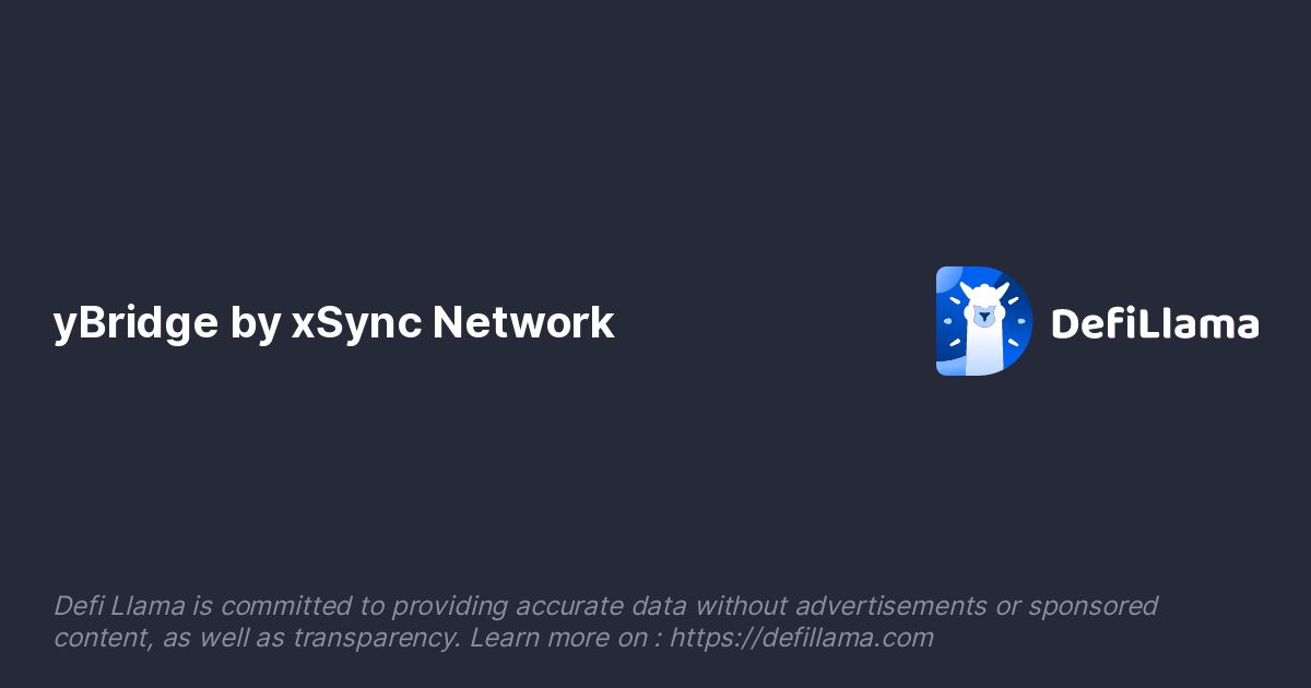 yBridge by xSync Network: Bridge Volume - DefiLlama